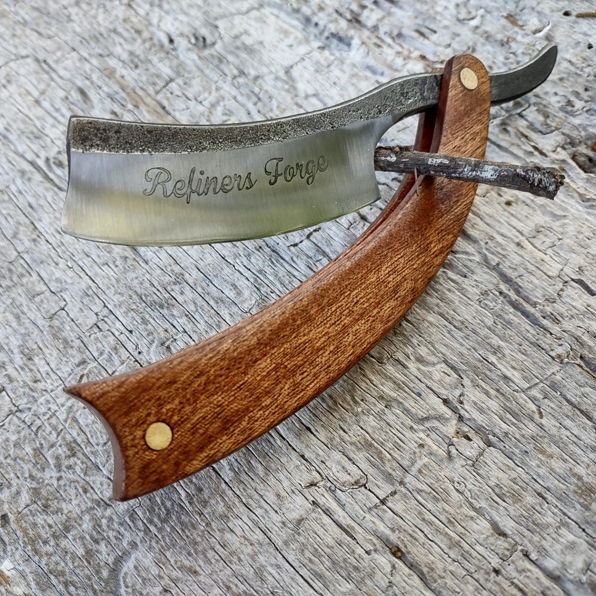 Straight Razor Mahogany Handle – Refiner's Forge